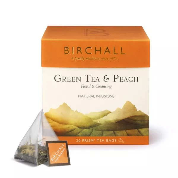 BIRCHALL GREEN TEA & PEACH TEA BAGS
